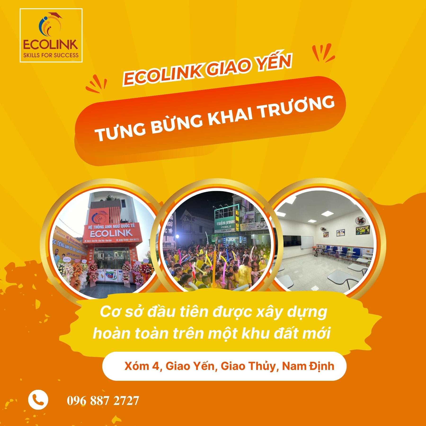 Chính thức khai trương Ecolink Giao Yến-cơ sở xây mới đầu tiên